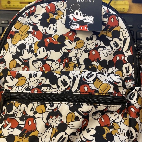 Disney | Bags | Disneys Mickey Mouse Backpack Red Black Gold Character ...